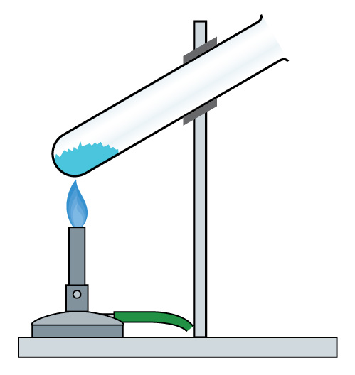 Heating hydrated copper sulfate in a boiling tube | Boost