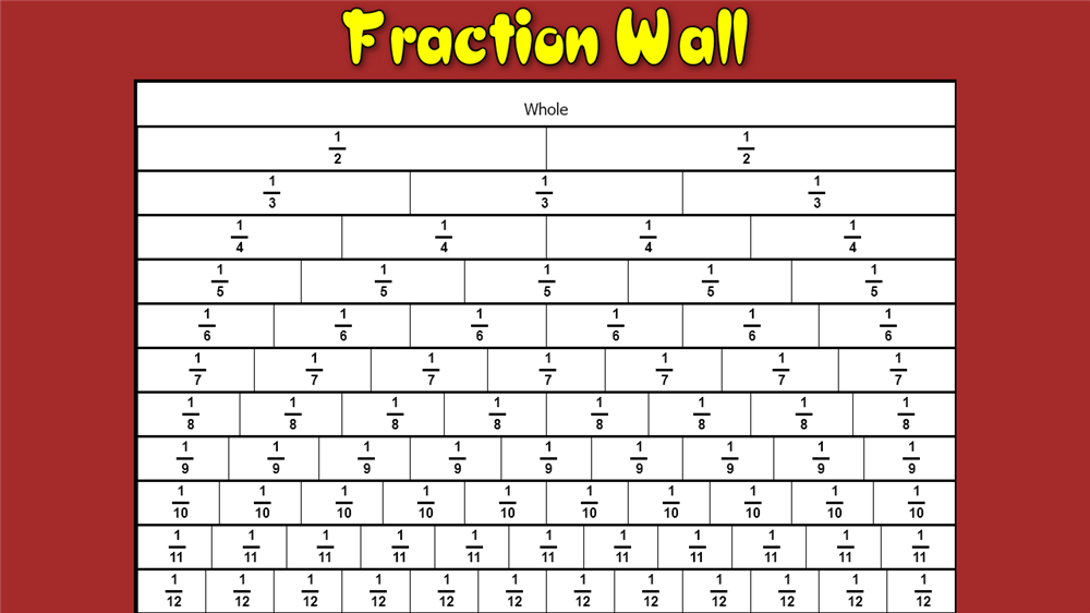 Weblink: Fraction wall (Transum) | Boost