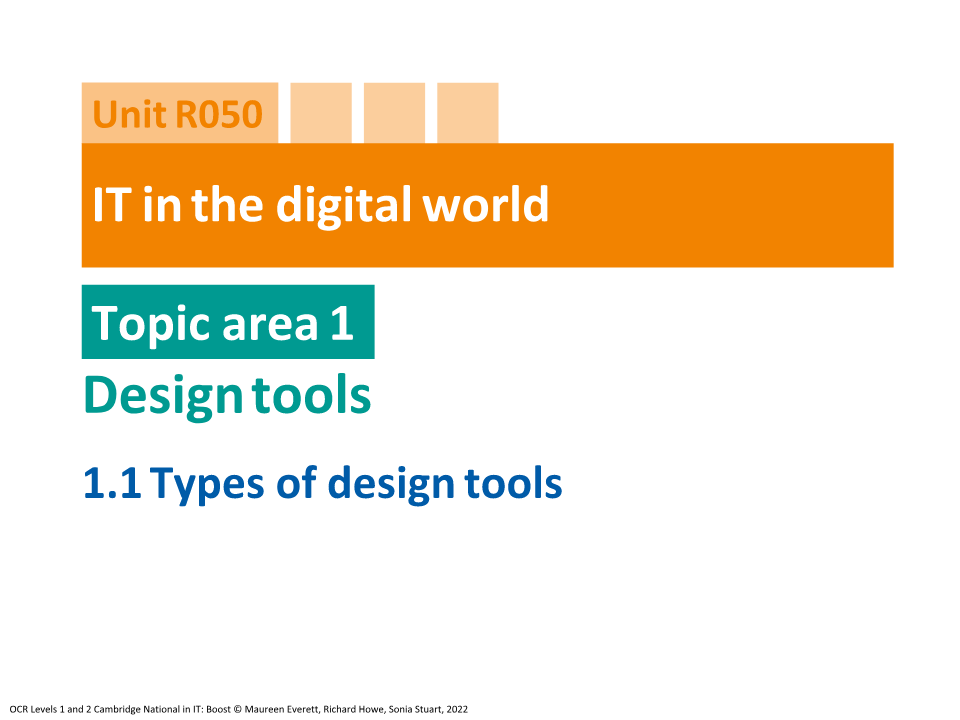Presentation: Types of design tools | Boost