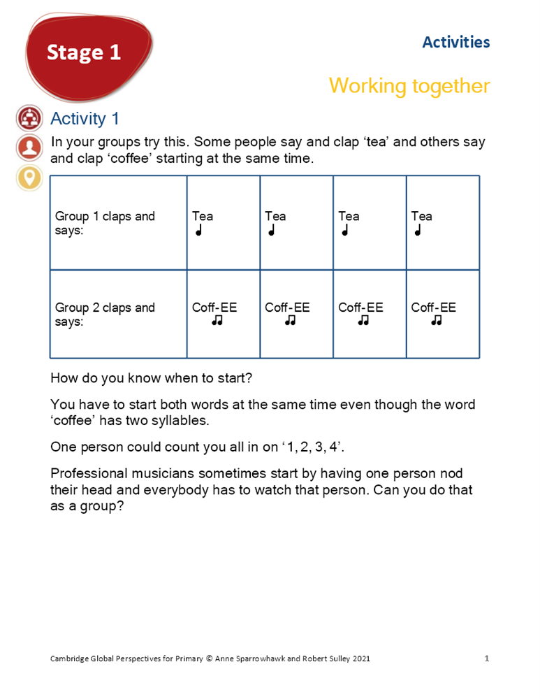 Activity worksheet: Working together | Boost